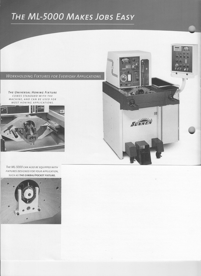SUNNEN EC-6100 UNIVERSAL HONING FIXTURE EC-3500, ML-2000, ML-4000, ML ...