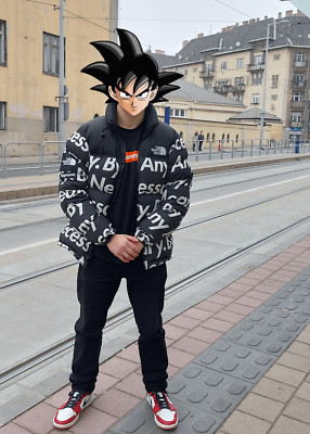 Goku Drip Jacket Dragon Ball Z Unisex Black Puffer Anime Cosplay ...