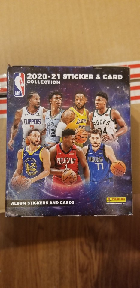 2020-21 Panini NBA Sticker & Card Collection Box 50 Packs from Sealed ...