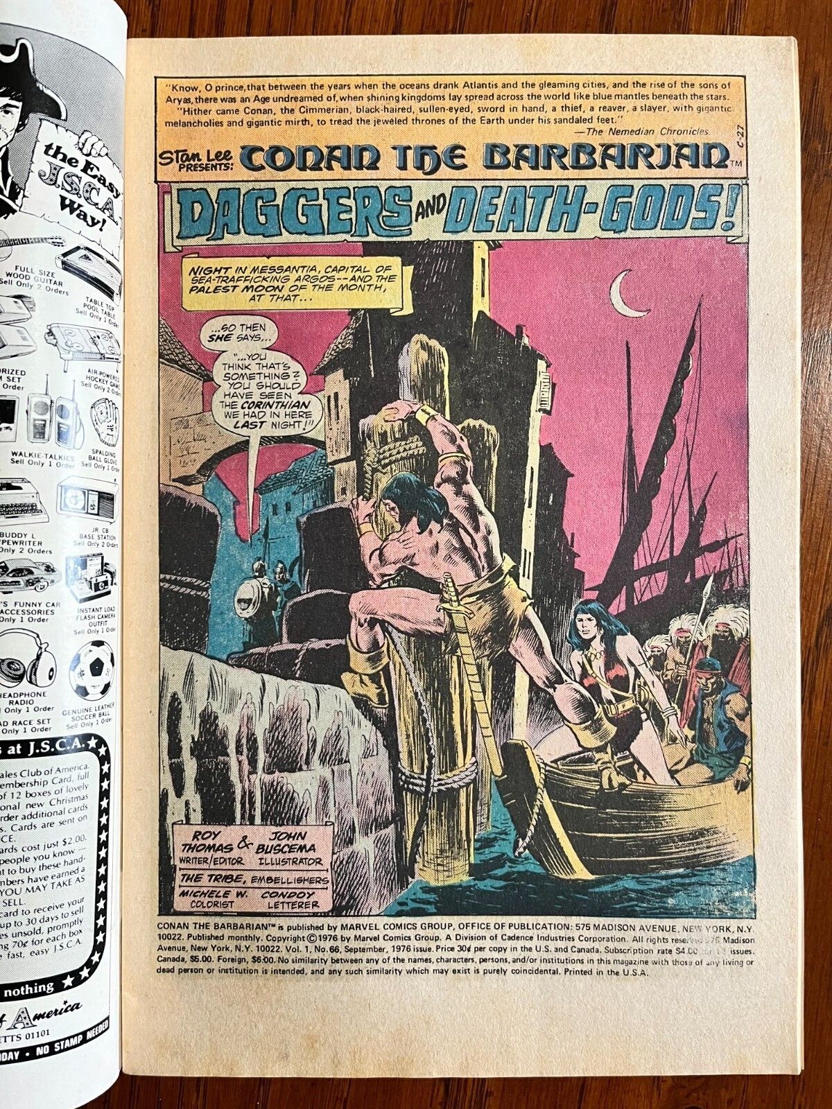 Conan the Barbarian Dagon God of Death, #66 Marvel, Sept 1976 NICE! | eBay