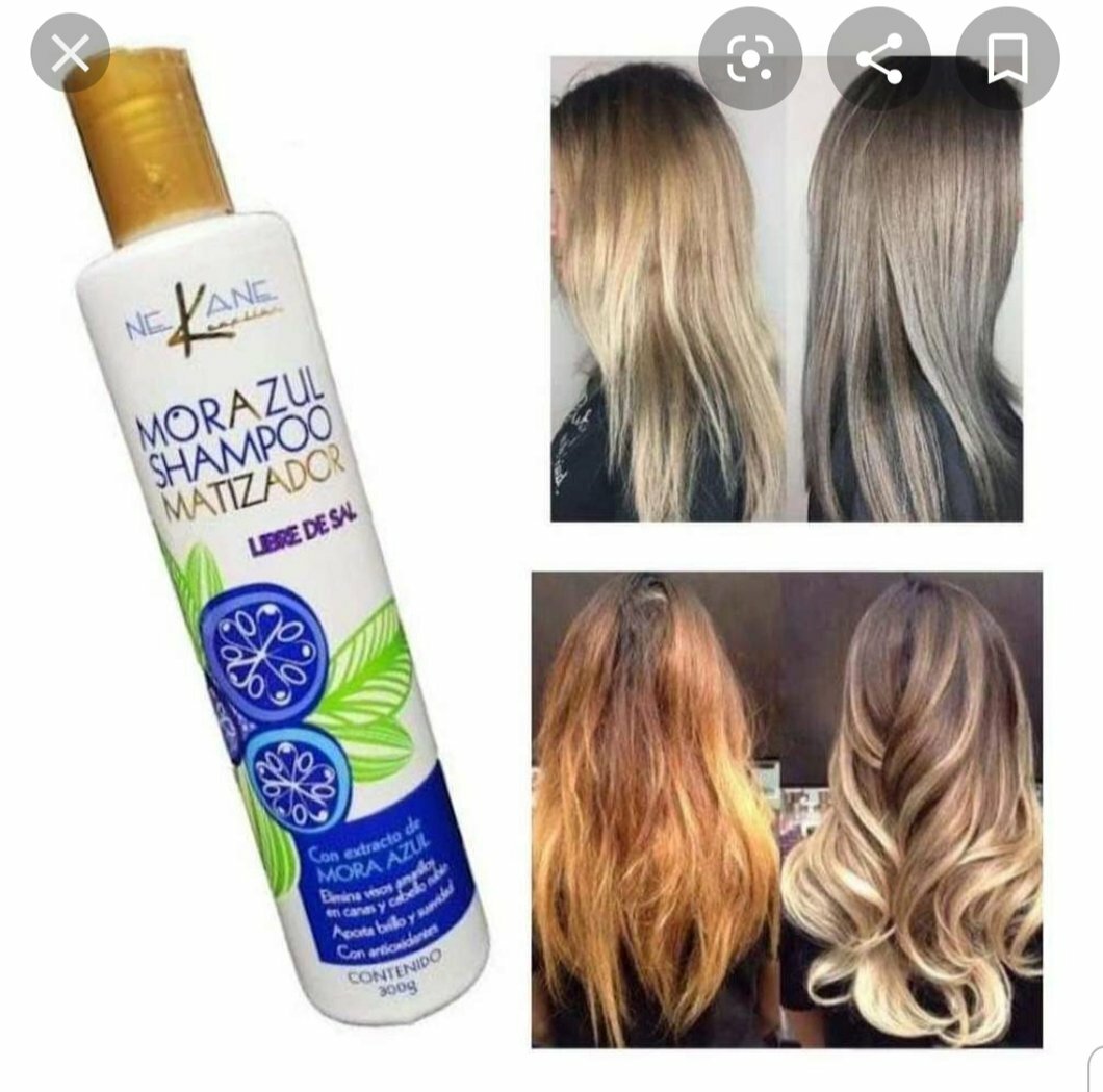 1 X Morazul Shampoo Matizador Nekane 300g Libre De Sal - Mora Azul for ...