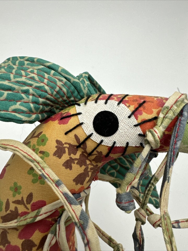 Vintage Handmade Mosquito Stuffed Plush Country Patchwork Quilt Doll ...