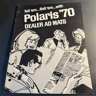 VINTAGE 1970 POLARIS DEALER ADVERTISING AD MATS SLICKS BROCHURE MANUAL ...