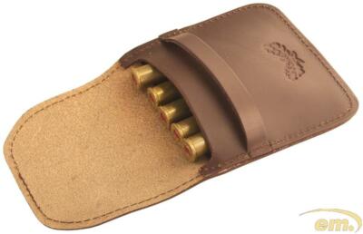 Cartridge wallet, brown leather for 5 large bullets | eBay