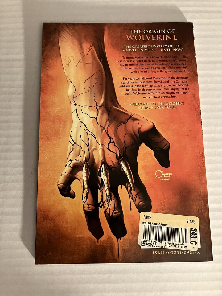 Origin The True Story of Wolverine Marvel Trade Paperback Graphic Novel | eBay