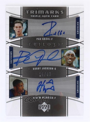 2005 Trilogy Trimarks /40 Pau Gasol Bobby Jackson Hakim Warrick Rookie ...