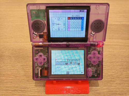 Nintendo DS Lite Transparent Clear Atomic Purple Handheld System with ...