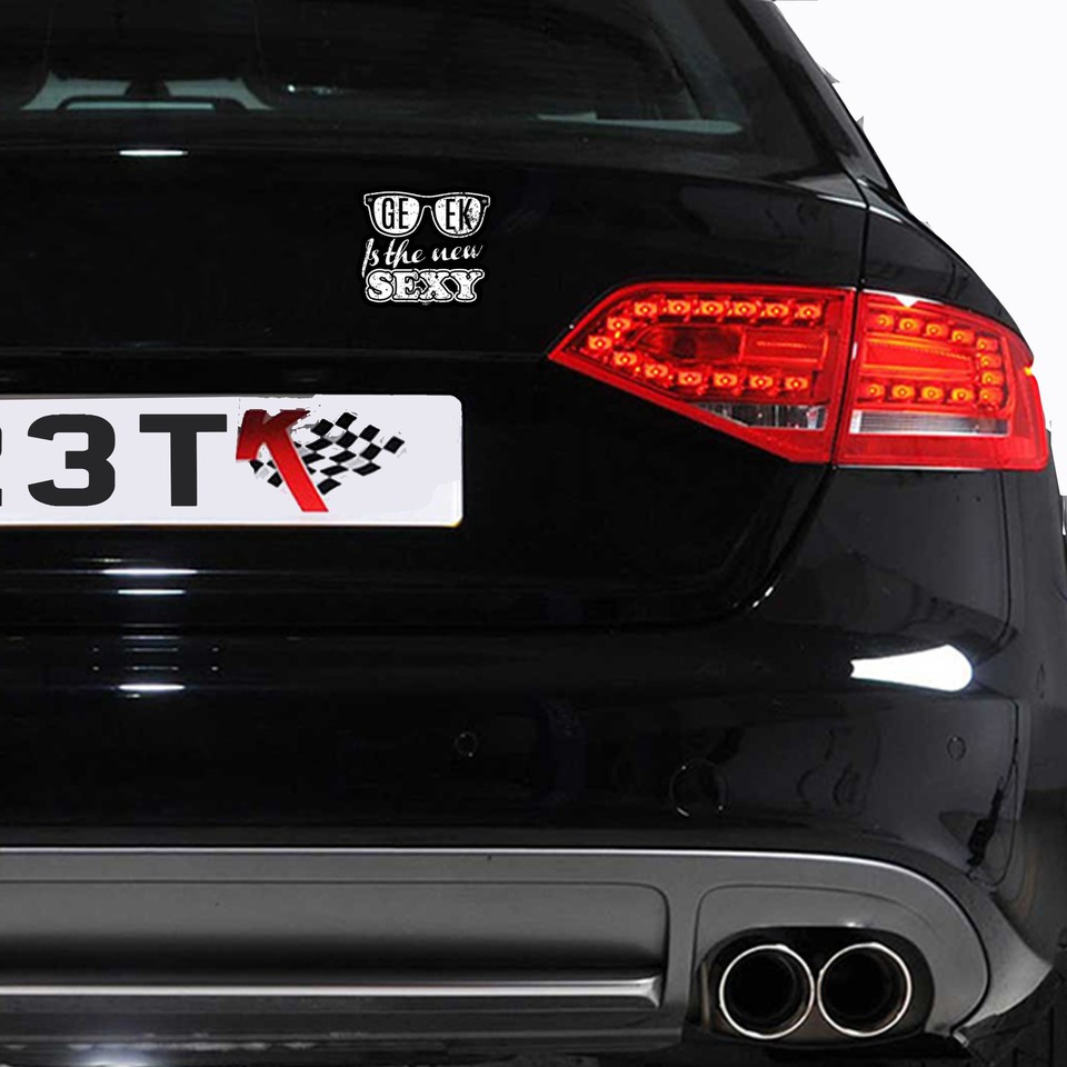 2 x Car Stickers geek is the new sexy Decal Truck Bumper Laptop Window ...