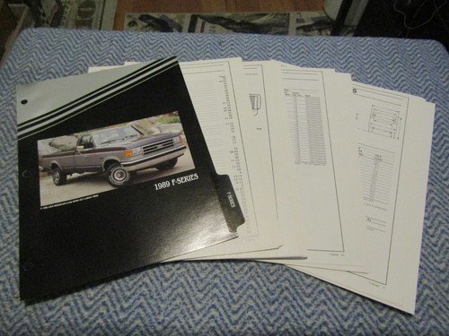 1989 FORD F150 F250 F350 DEALER ALBUM SALESMANS REFERENCE BROCHURE ...