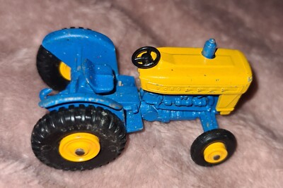 Vintage Matchbox Series No 39 Ford Tractor Lesney England Blue Yellow ...