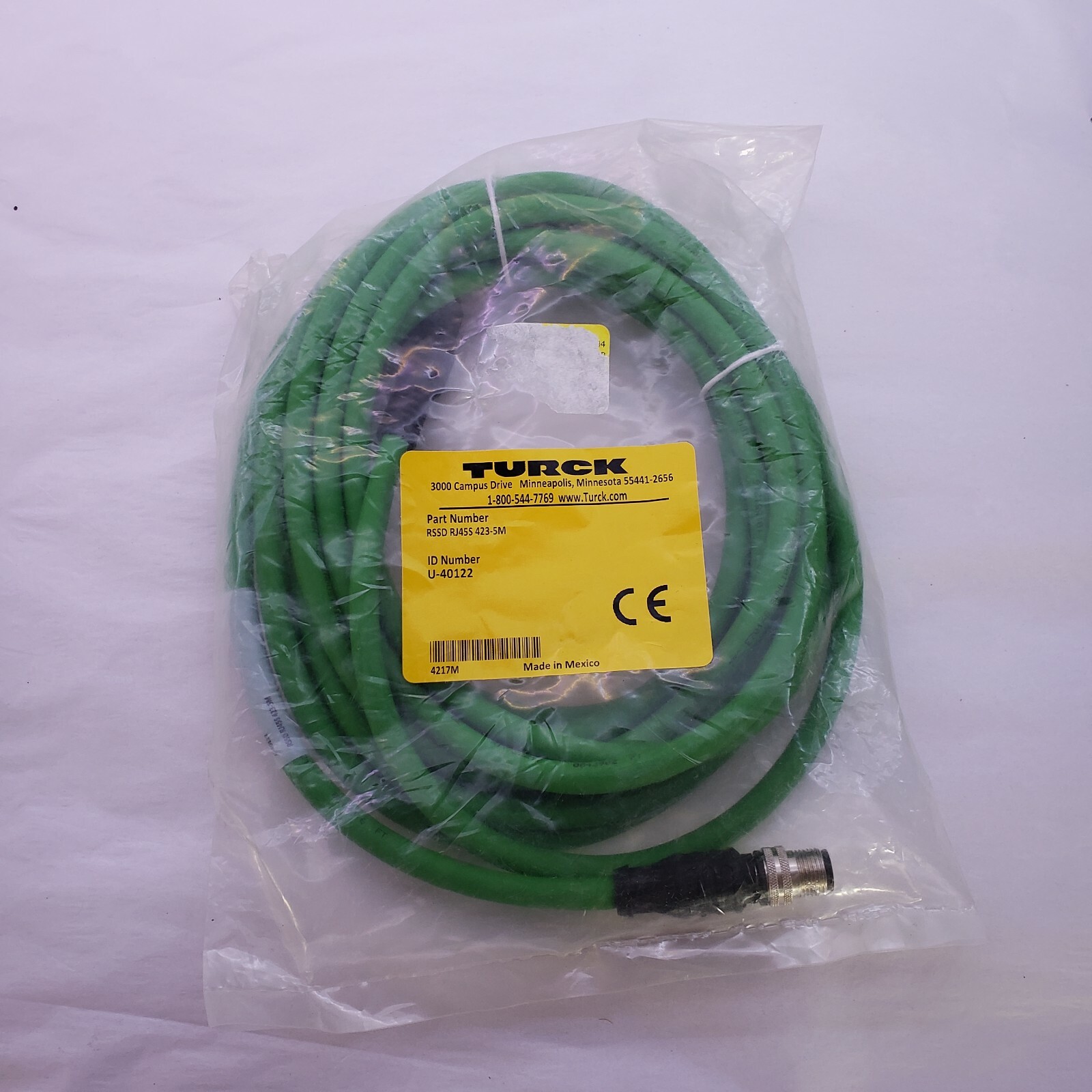 Turck RSSD Rj45s 423-5m U-40122 Ethernet Hybrid Connection Cable 5 ...