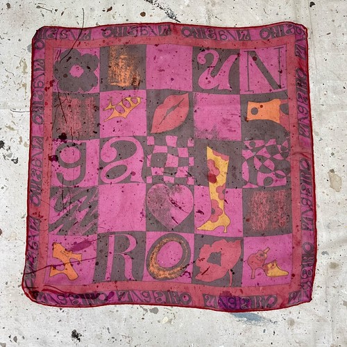 RARE Vintage 1960’s Ungaro Pop Art Mod Silk Scarf - Gem