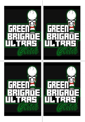 100 X Glasgow Celtic 9 x 13 cm Stickers - Green Brigade Ultras Lisbon ...
