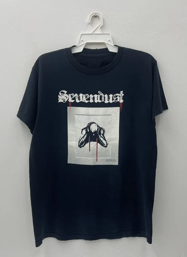 Vtg Sevendust Band Tee Alpha Album Cotton Black T Shirt All Size UR353 ...