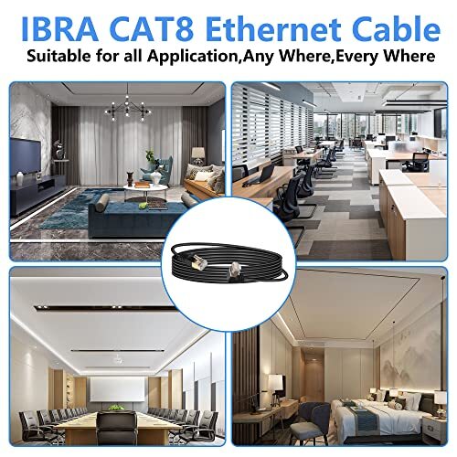 10FT 90 Degree Down Angle Cat8 Ethernet Cable High Speed 40Gbps 2000Mhz ...