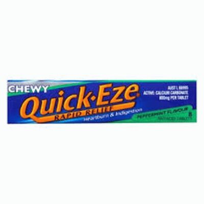 QUICK EZE CHEWY TAB 8 QUICK-EZE PEPPERMINT CHEW TABS - 30G | eBay Australia