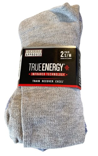 True Energy Mens Socks Over The Calf Infrared Tech 2 Pair Grey Blue ...