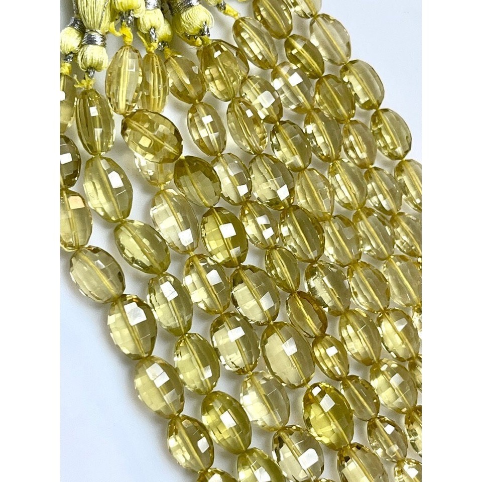AAA+ Lemon Citrine Natural Gemstone Faceted Beads, Lemon Citrine ...