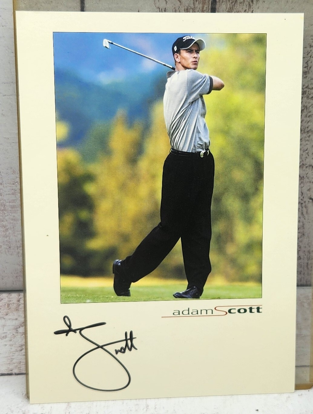 Adam Scott Autographed Signed Photo Card Golf Golfer PGA | eBay