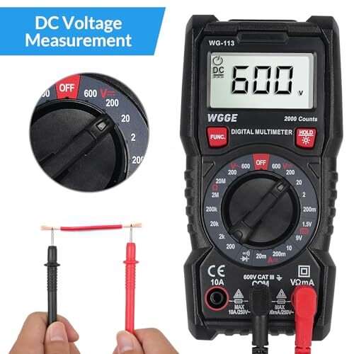 Digital Multimeter with Case, DC AC Voltmeter, Ohm Volt Amp Test Meter ...