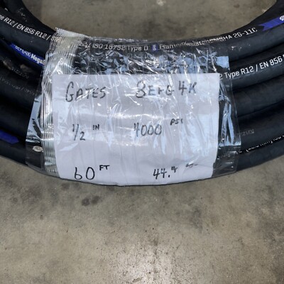 GATES HYDRAULIC HOSE 8EFG4K 1/2" FOUR WIRE HOSE SAE 100R12 4000 PSI ...