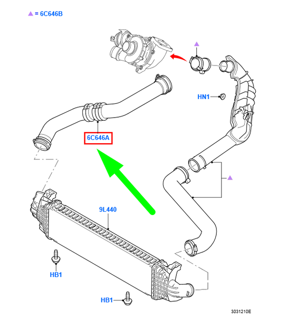 Ford MONDEO Mk4 Charge Air Inlet Connection Hose 1693589 Genuine for ...