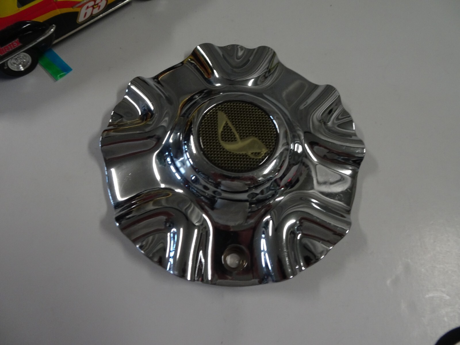 ALBA Chrome Custom Wheel Center Cap # N/A, 6-7/8" inches on backside ...
