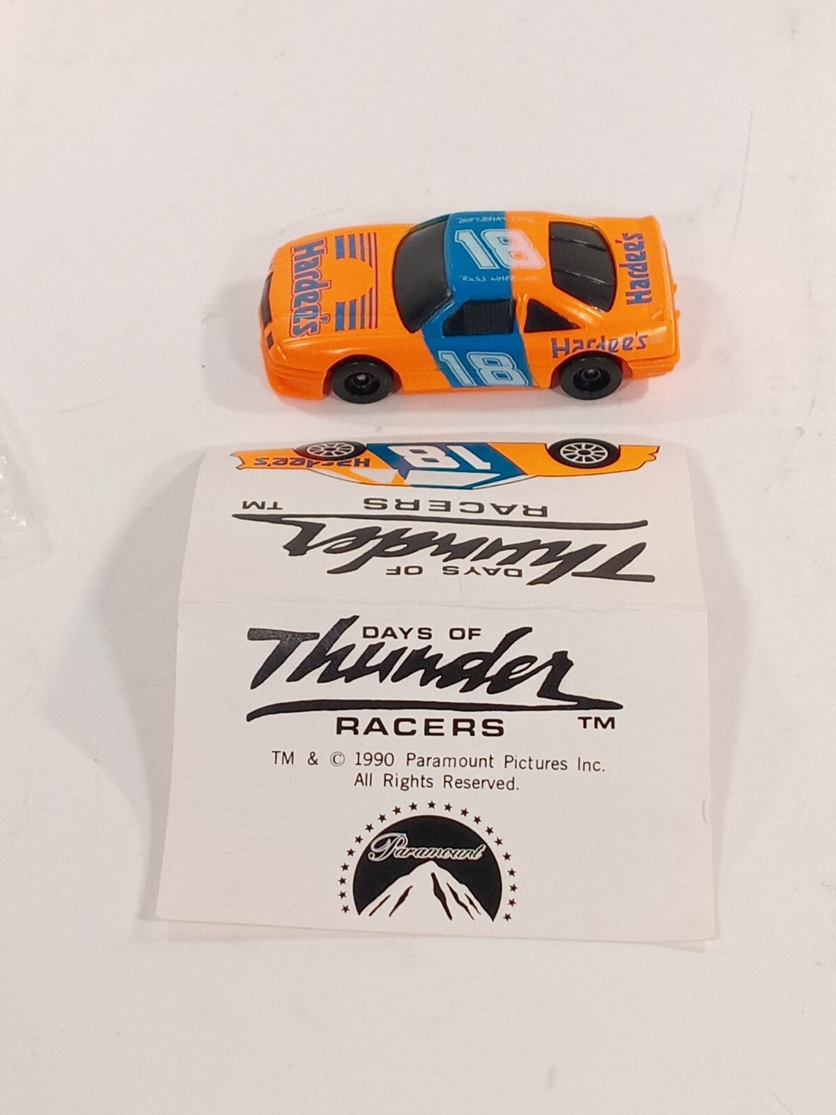 Vintage 1990 Days Of Thunder Racers Hardee's #18 1/64 Nascar NEW with Paper | eBay