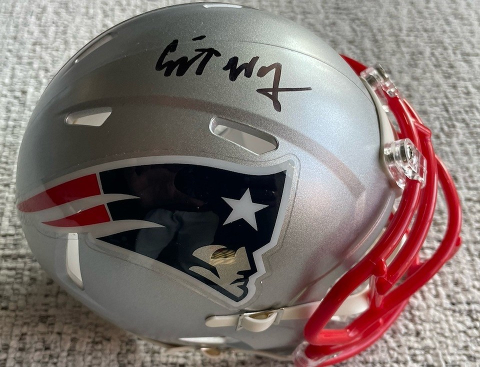 ELIOT WOLF SIGNED AUTOGRAPH NEW ENGLAND PATRIOTS MINI HELMET GENERAL ...