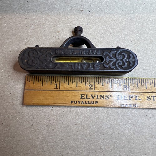 Antique Stanley Cast Iron Pocket Level, patented June 23, 1896 | eBay