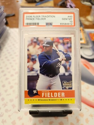 2006 Fleer Tradition Prince Fielder Rookie Card Psa 10 | eBay