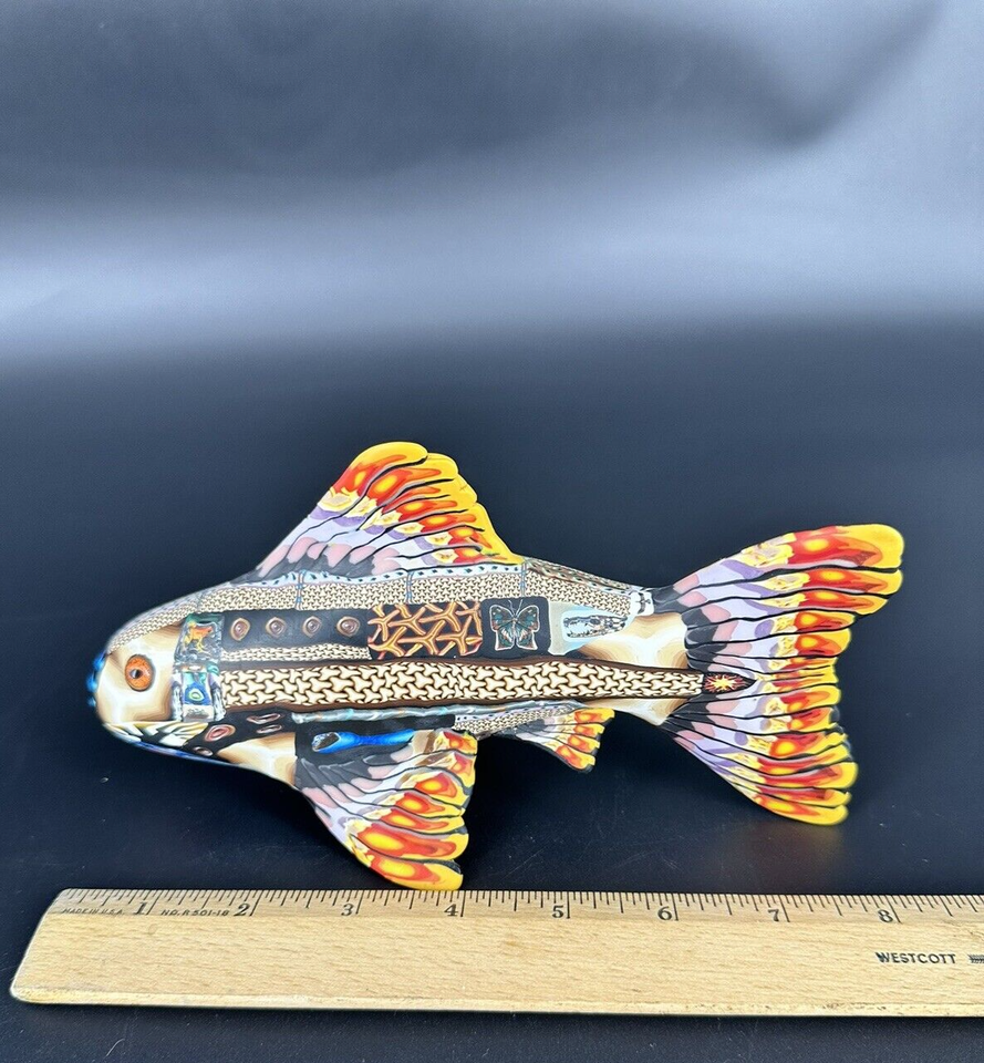 $4,400 ADAM THOMAS REES SIGNED Aquatic FISH POLYMER CLAY SCULPTURE ...