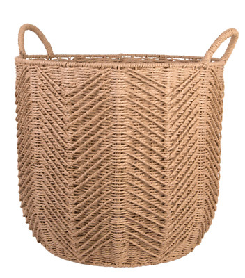 HOME ESSENTIALS HAZEL WOVEN BROWN HYACINTH SMALL STORAGE BASKET 11" x ...