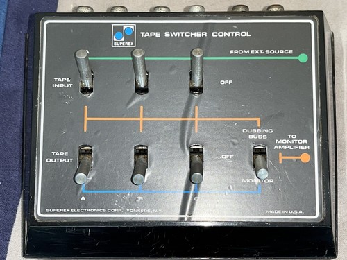 Superex electronic corp TSB-3 Tape Switcher Control CLEANED RARE HARD ...