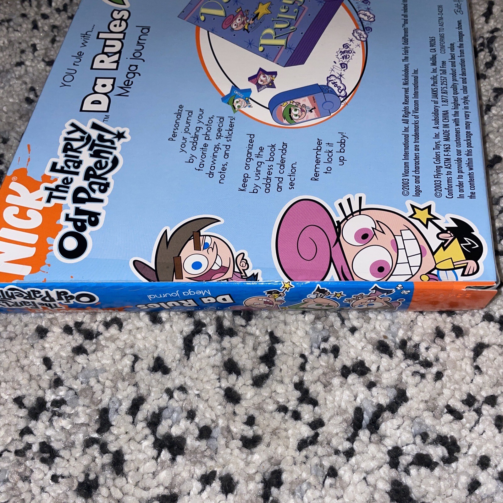 2003 Vintage FAIRLY ODDPARENTS TIMMY COSMO WANDA MEGA DA RULES JOURNAL ...