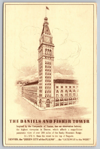 Postcard The Daniels & Fisher Tower Department Store Denver Colorado ...