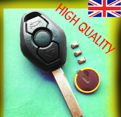 BMW 3 BUTTON Diamond Remote Key Fob Case E46 3 5 7 Z3 FULL REPAIR KIT ...