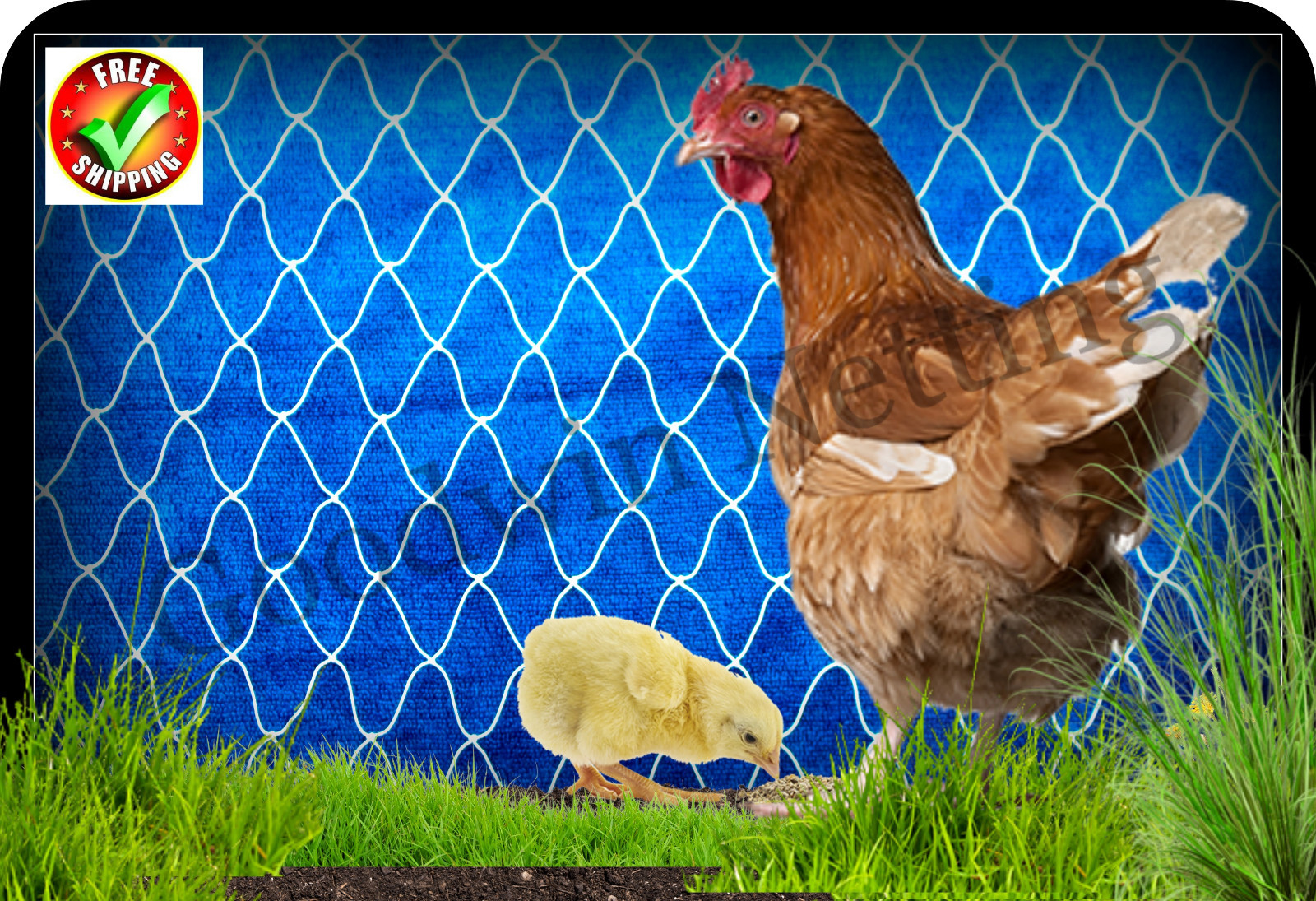35' POULTRY DUCKS GEESE CHICKENS BIRDS PEN NET AVIARY NETTING 1” MESH ...