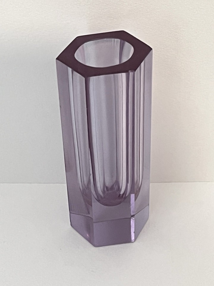 Vintage Antique Moser Alexandrite Cut Crystal Czech Oslozakia Vase ...