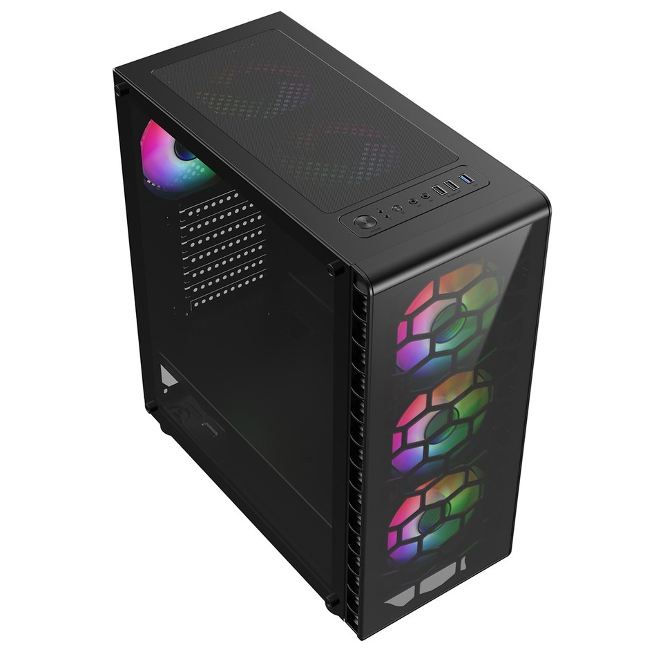 CiT Raider Mid-Tower Black ATX PC Gaming Case ‎CIT-RAIDER RGB | eBay UK