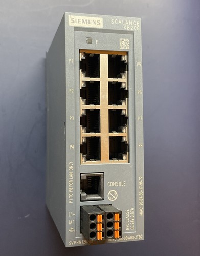 SIEMENS SCALANCE XB208 managed Layer 2 IE switch, 6GK5 208-0BA00-2TB2 ...