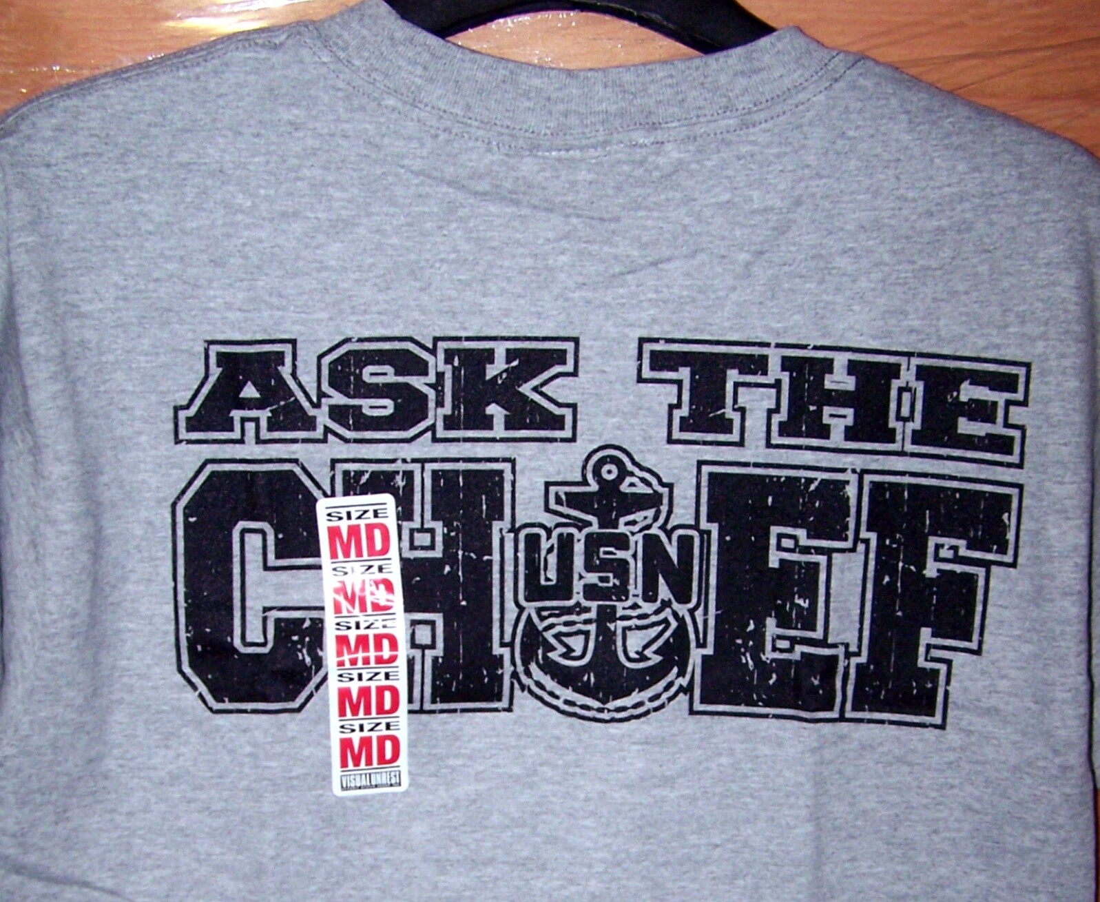 USN US Navy Ask The Chief Athletic T-Shirt by 7.62 Design -Size L-FREE ...