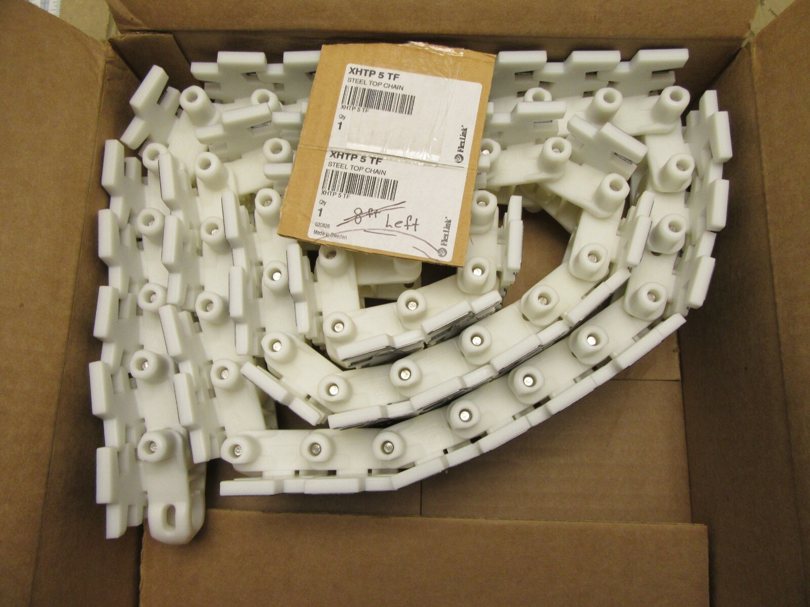 flexlink xhtp5tf stainless steel top conveyor belt chain 1.65m 65" [5*D ...