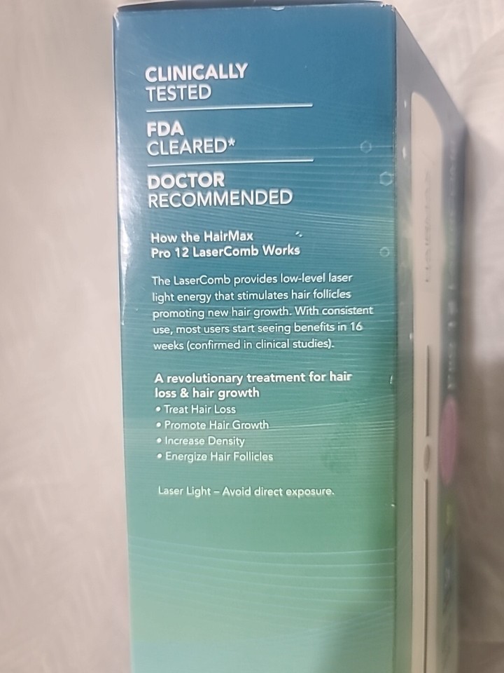 Hairmax Professional 12 Purple Laser Comb w/ Case - OPEN BOX | eBay