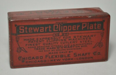 Stewart Clipper Plate Tin Chicago Flexible Shaft Co Antique | eBay