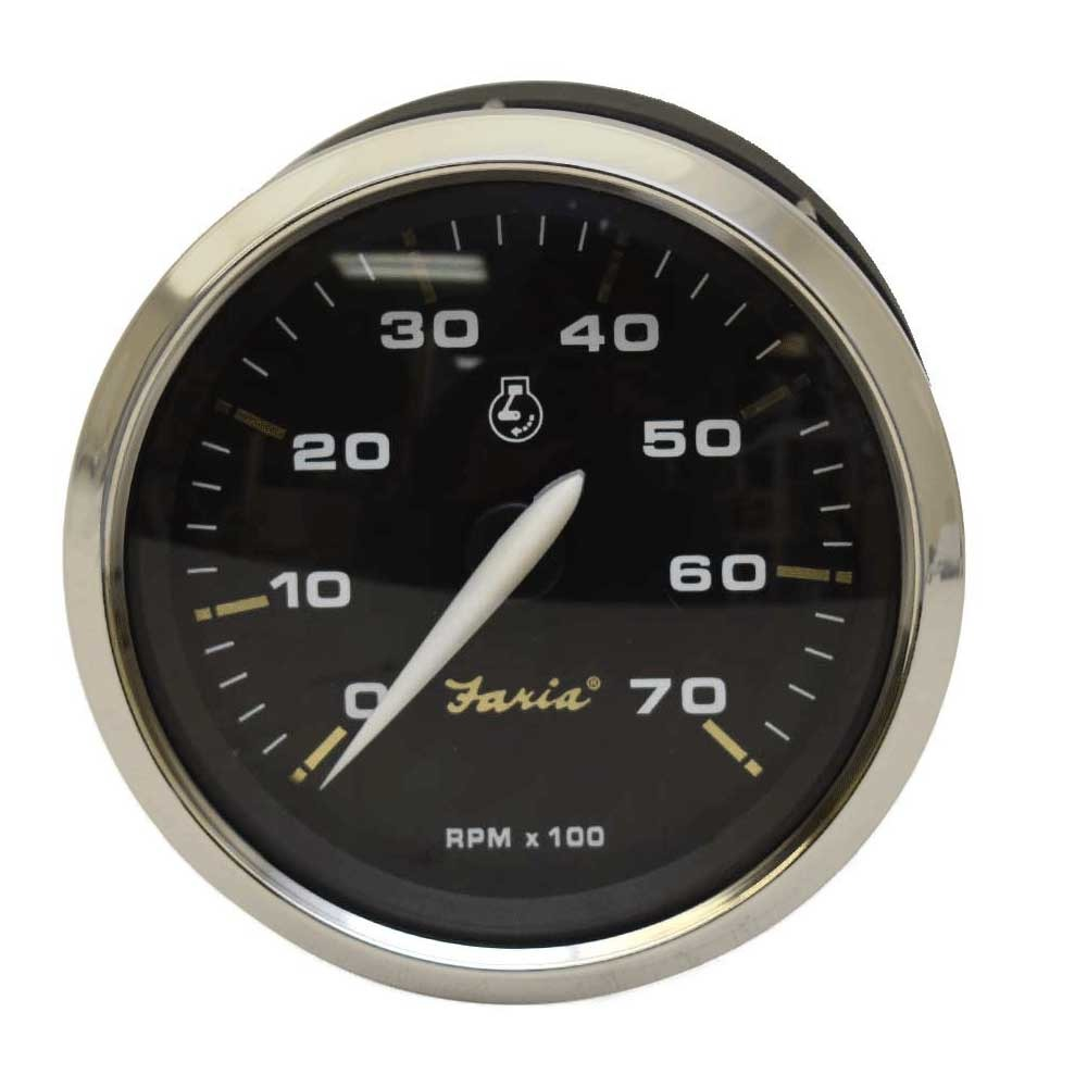 Faria Boat Tachometer Gauge TCC618A | Kronos Black Godfrey 3 1/4 Inch ...