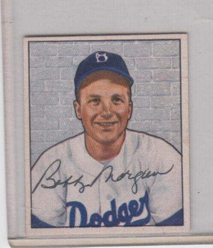1950 Bowman # 222 Bobby Morgan Autograph Signed / Auto Brooklyn Dodgers ...