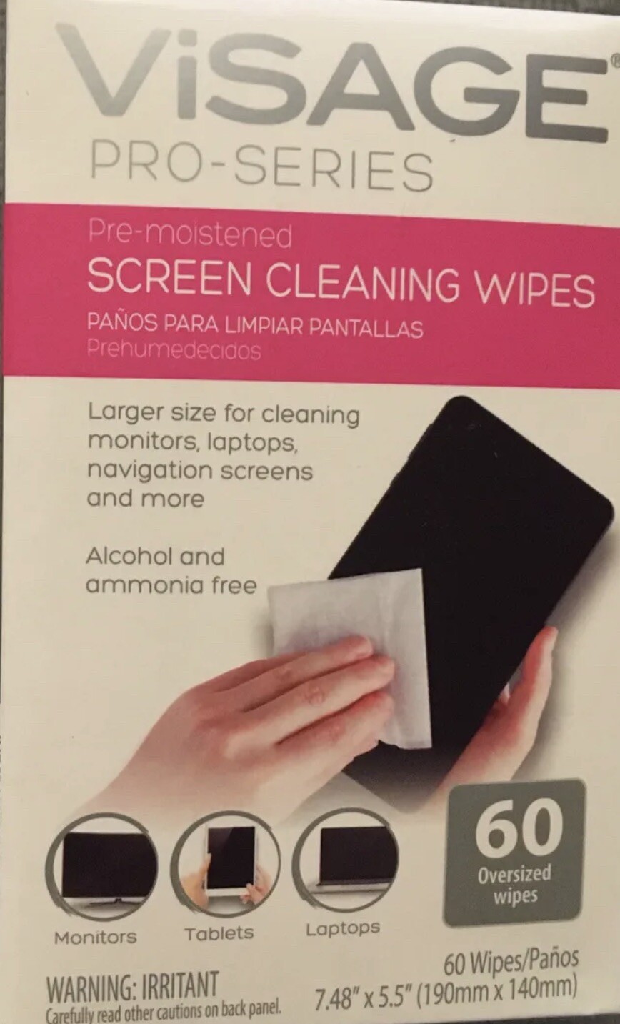 visage pro-series screen cleaning wipes 60 Count Individually Wrapped for sale online | eBay