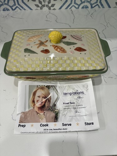 Temp-tations by Tara Summer Shells 2 QT Baking Dish with Cover ...
