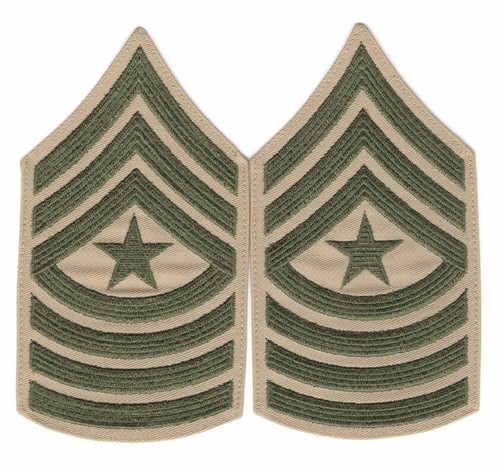 USMC Marine Corps Rank Chevron: Sergeant Major, pair - khaki | eBay